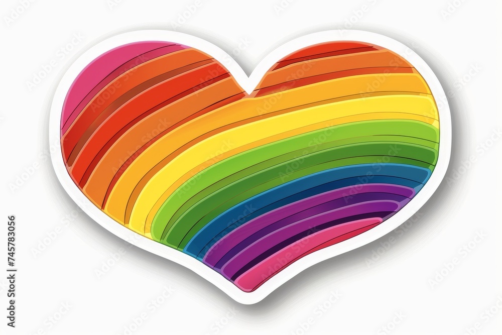 LGBTQ Sticker queer sticker design. Rainbow lgbtq pride sticker for ...