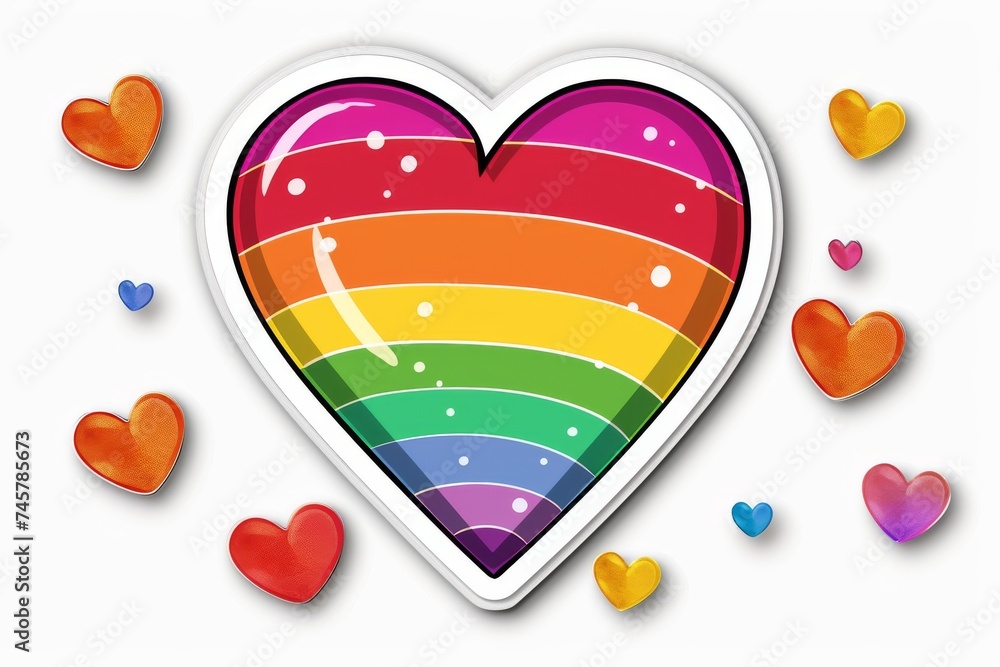LGBTQ Sticker love unity design. Rainbow passionate motive lgbtq pride ...