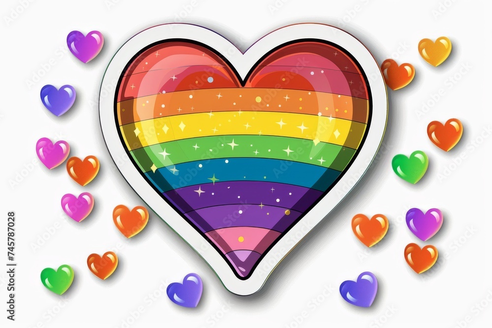 LGBTQ Sticker lgbtq pride sticker for cup design. Rainbow lgbtq pride ...