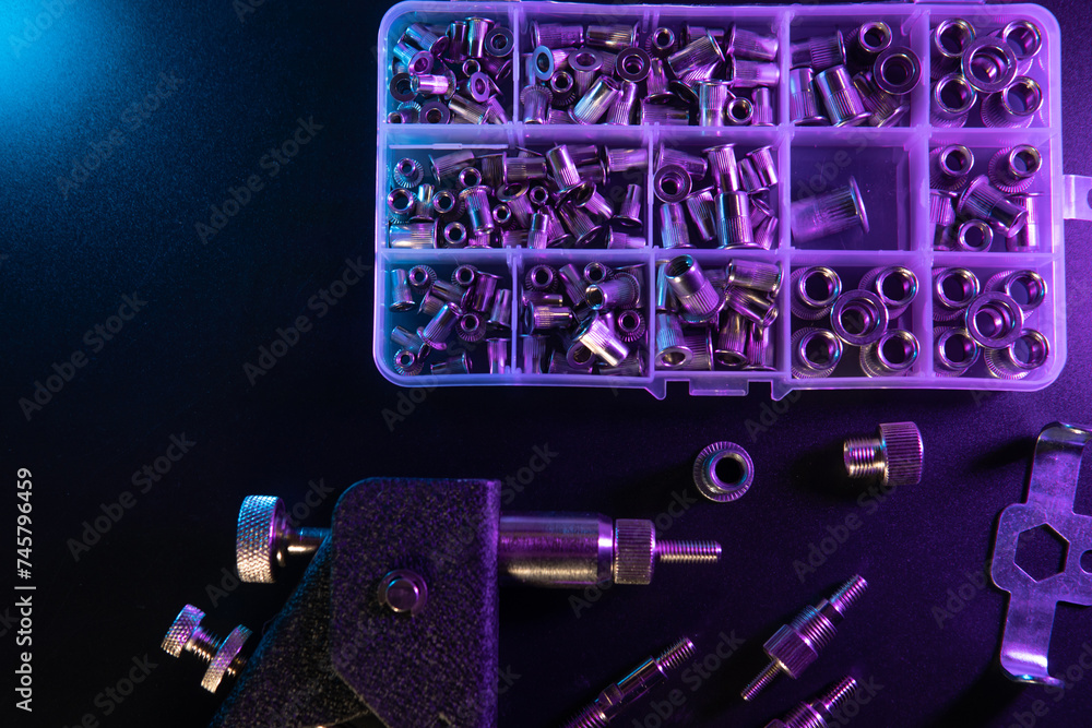 Threaded Insert Riveter Gun Kit. setting tool, nosepieces and inserts ...