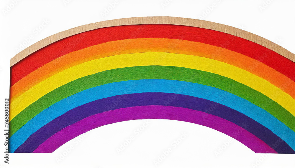 Cardboard rainbow. Depicting a beautiful rainbow with red, orange ...