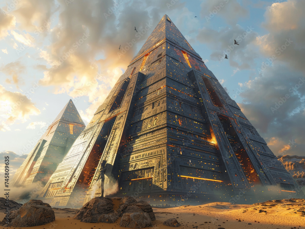 Ancient Egypt with alien technology pyramids serving as portals to ...