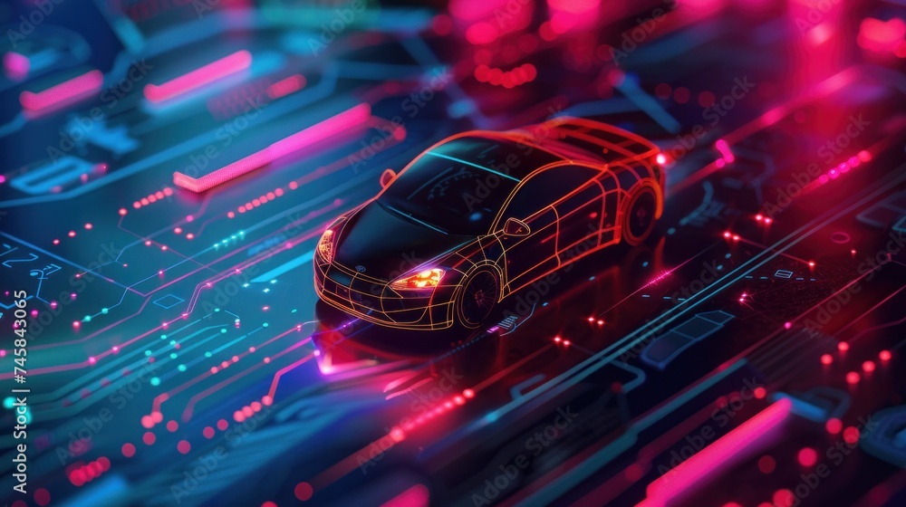 In the autonomous car concept, vehicle devices are connected to various ...