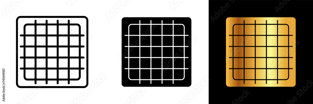 Grid Paper icon, this symbolizes not just a sheet with lines, but a ...