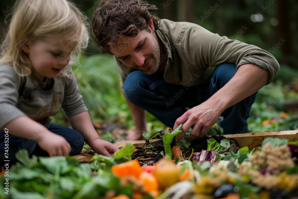 Families composting food waste vegetable, Family Composting Adventure ...