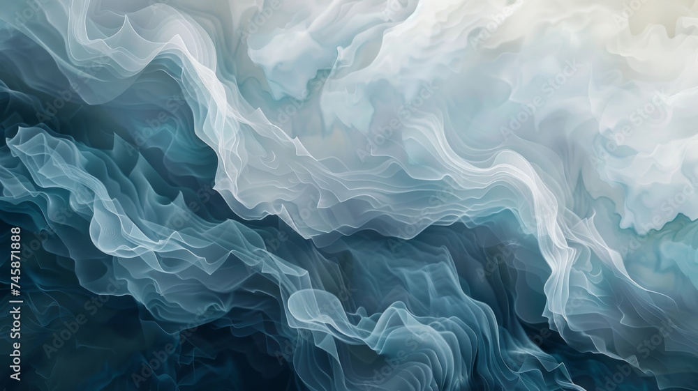 ภาพประกอบสต็อก Ethereal smoky texture in shades of blue and gray - A ...