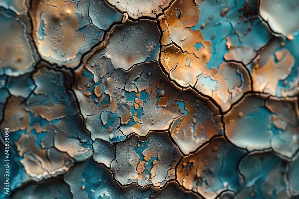 Macro image of metallic surface at a microscopic level showing ...