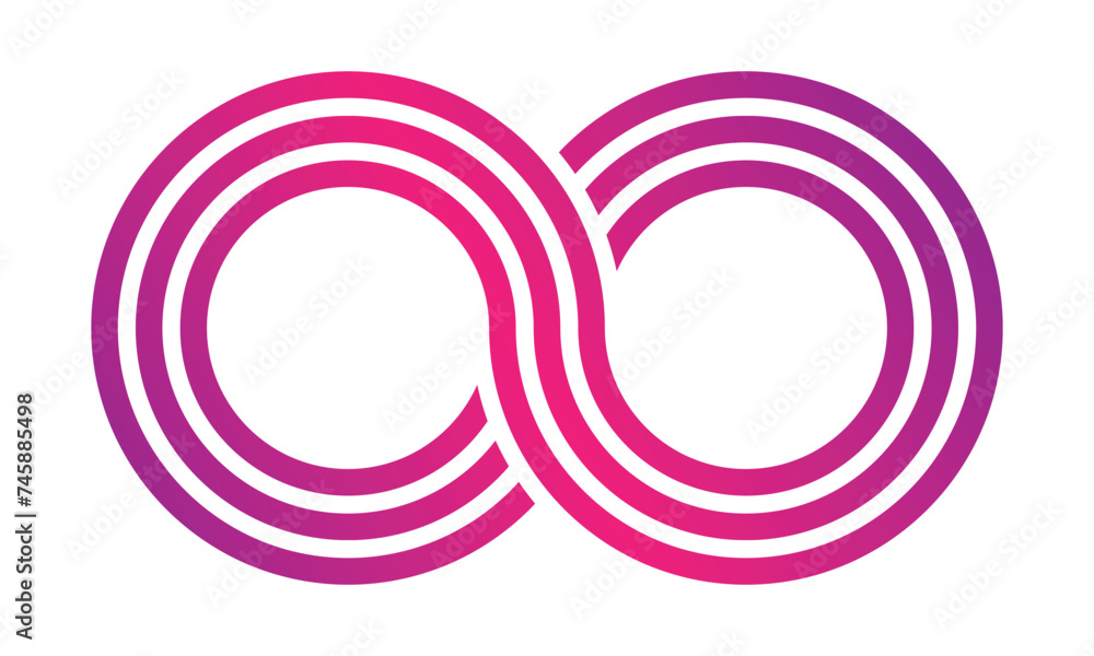 infinity shape logo. vector illustration on transparent background ...