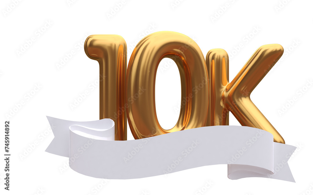 PNG 10k followers red number subscribe icon 3d rendering Stock ...