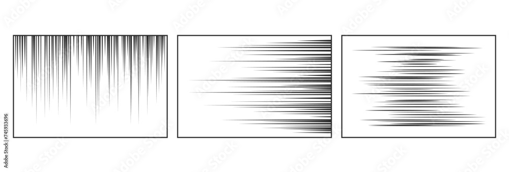 Comic Speed Lines Used In Manga, Anime And Cartoons To Depict Action ...