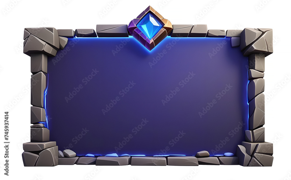 Stone frame for game design. UI frame. Casual game frame. Stone frame ...