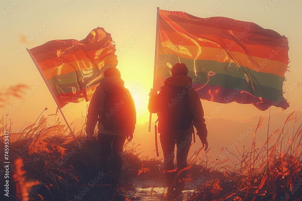 LGBTQ Pride trainee. Rainbow erudite colorful lgbtq+ road diversity ...