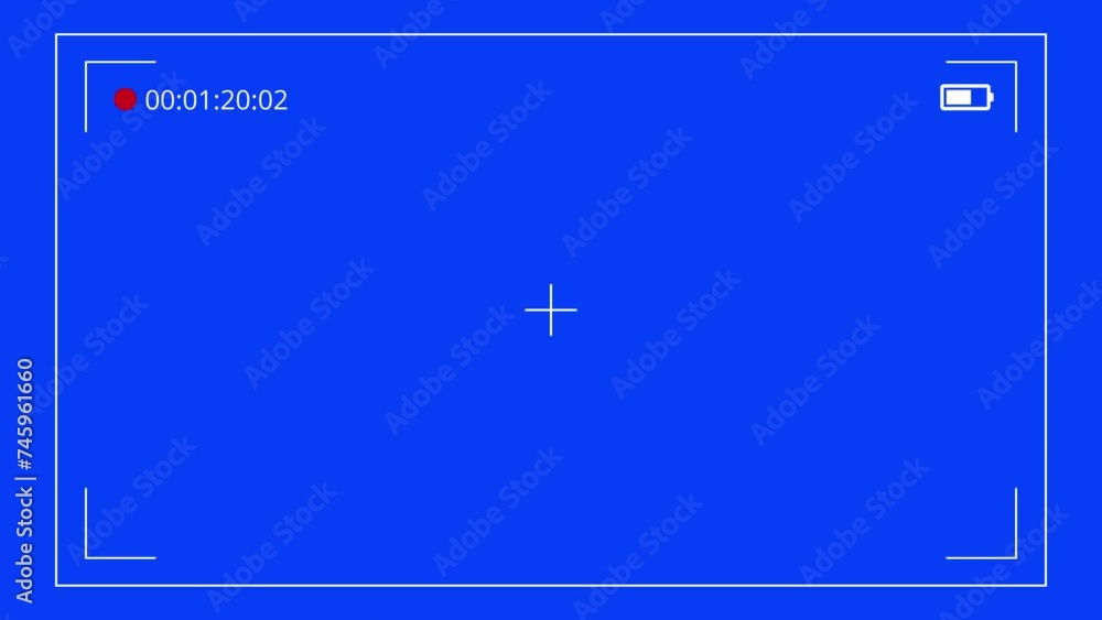 Vidéo Stock Camera viewfinder recording display and Blue screen ...