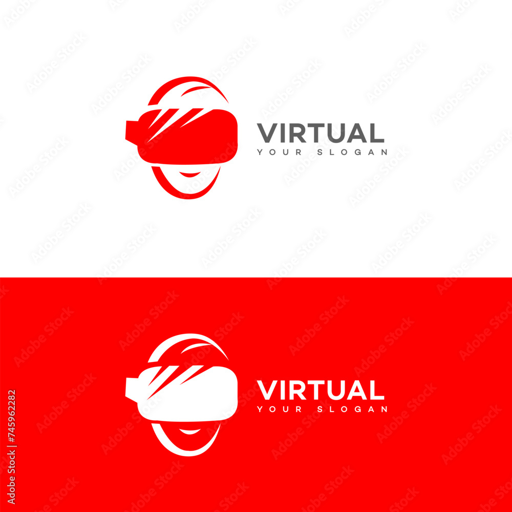Virtual Reality Logo Icon Brand Identity Sign Symbol Stock Vector ...