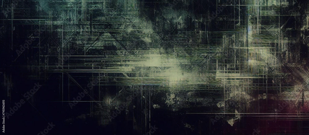 Elegant dark emerald green background with black shadow border and old ...