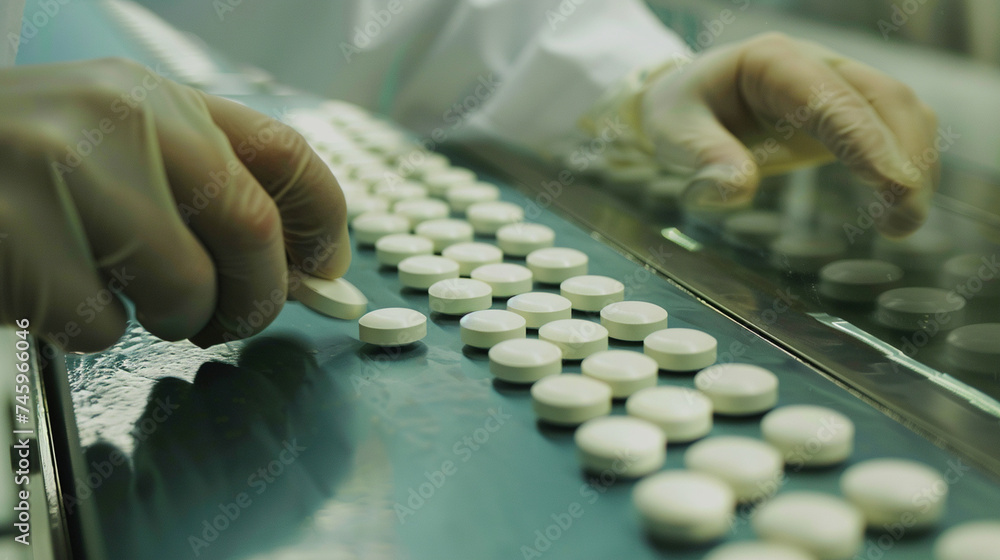 With expertise and attention to detail, a man supervises the assembly ...