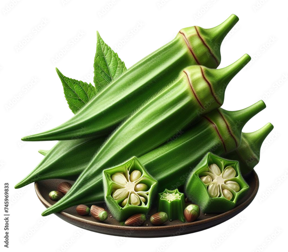 Okra png fresh okra png green okra png green roselle png lady's fingers ...