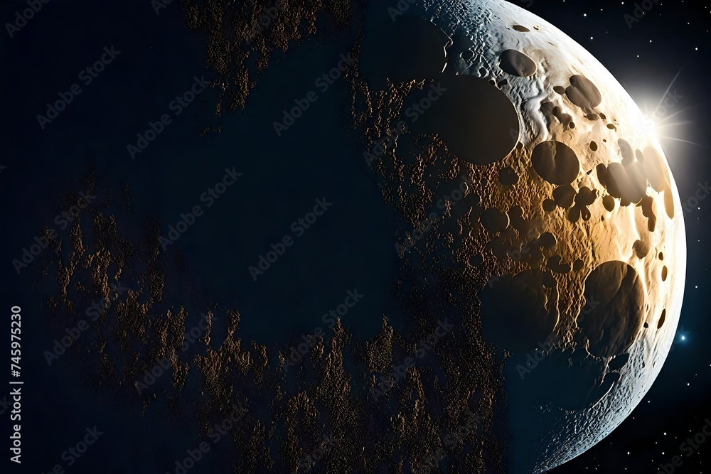 Realistic full moon. Detailed vector illustration Realistic detailed ...