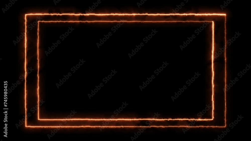 Fiery frame. Fire light, frame, fire portal, glowing portal. Fire ...