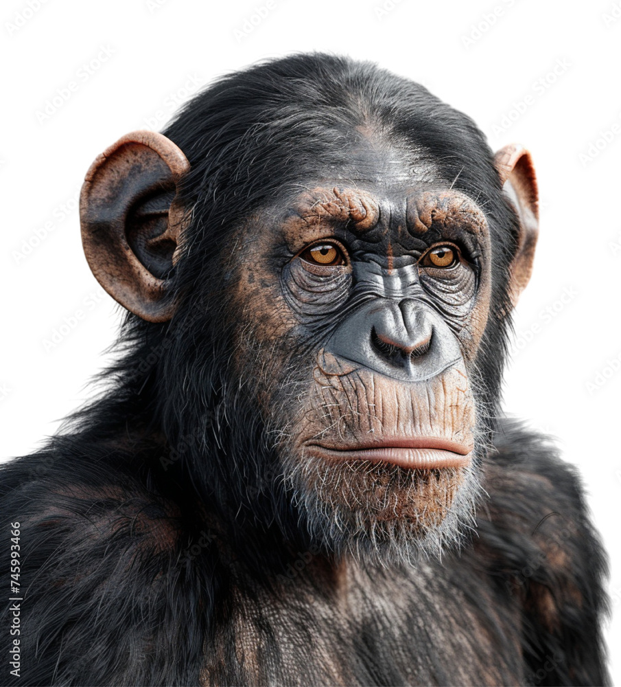 Chimpanzee isolated on transparent background. Chimpanzee png file ...