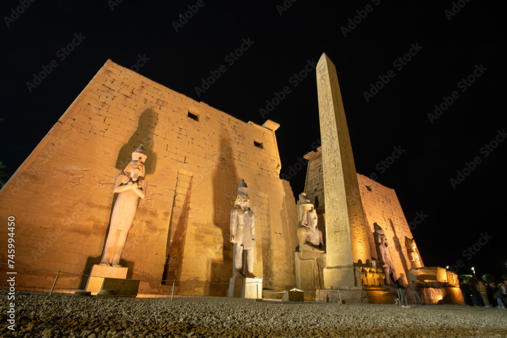 Luxor Temple, a large ancient Egyptian temple complex located on the ...