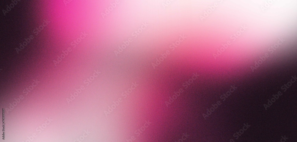 Pink violet black white background with light rose grainy gradient ...