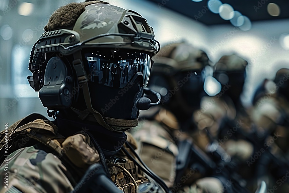 Futuristic Military Excellence Special Forces Soldiers Execute a ...