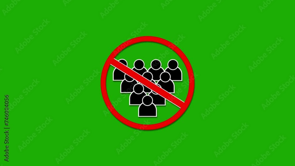 Gathering of more than 1 person is prohibited.no Gathering sign. vídeo ...