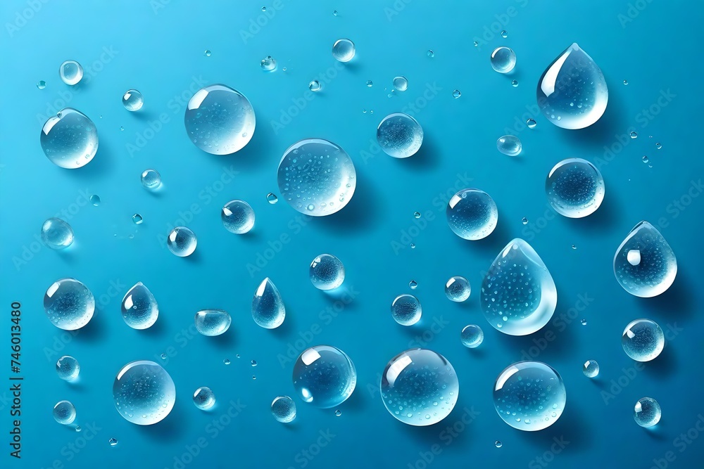 Pure clear water drops realistic set isolated vector Water rain drop ...