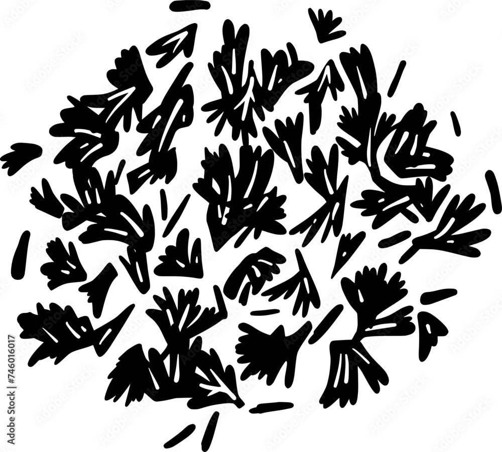 spice illustration ingredient silhouette organic logo plant icon food ...