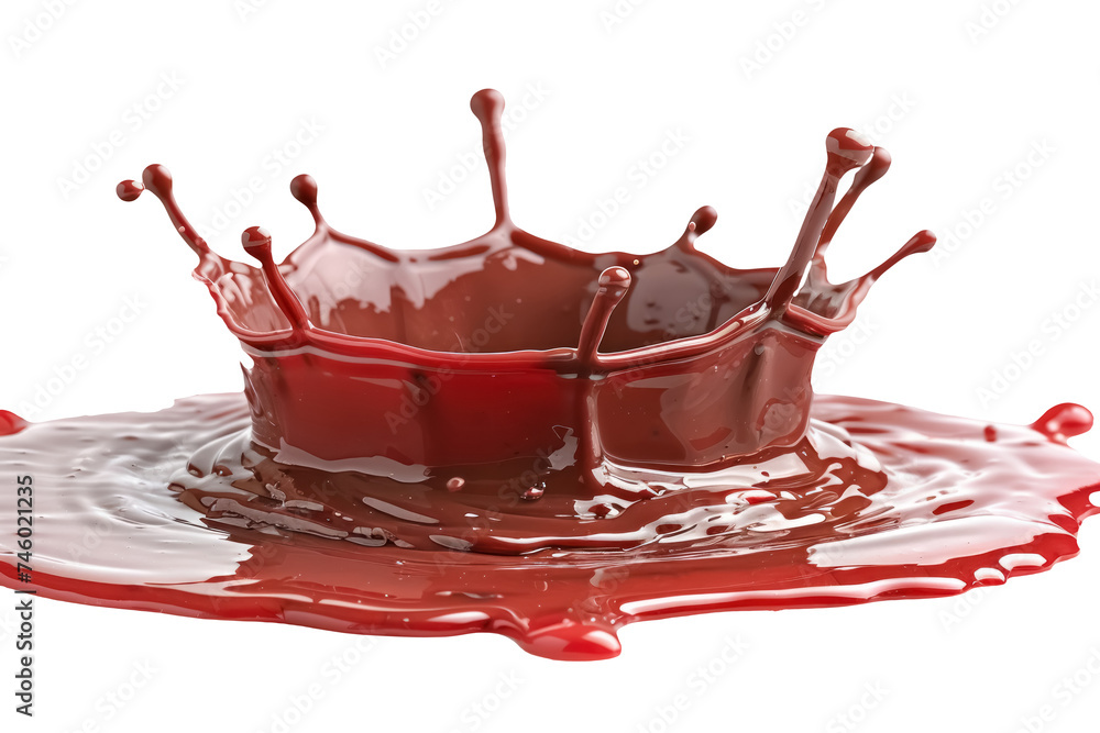 red liquid paint splash isolated on transparent background Stock ...