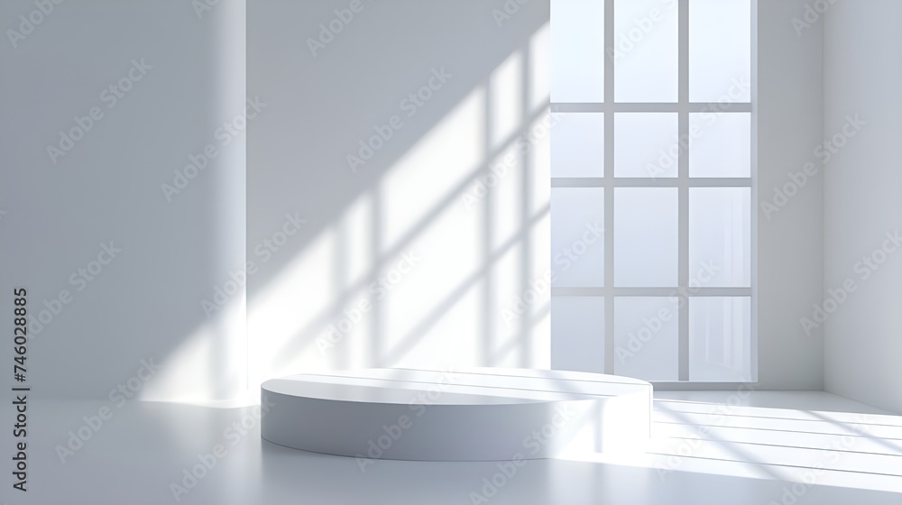 White product background or empty blank space room design and window ...