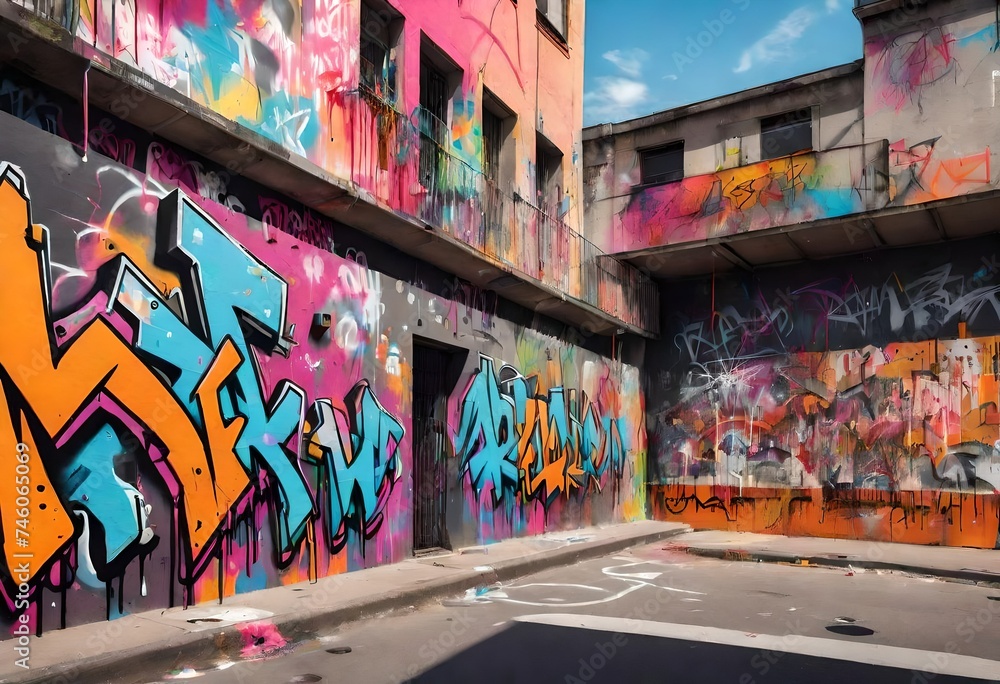 The raw energy and expressive freedom of street art, with vivid paint ...