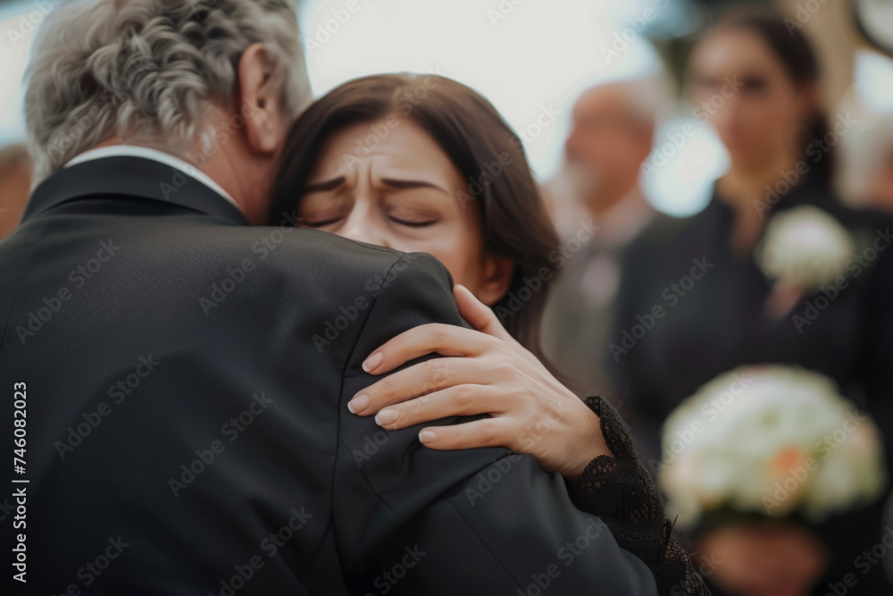 Funeral support. An attempt to console loved ones during mourning at ...