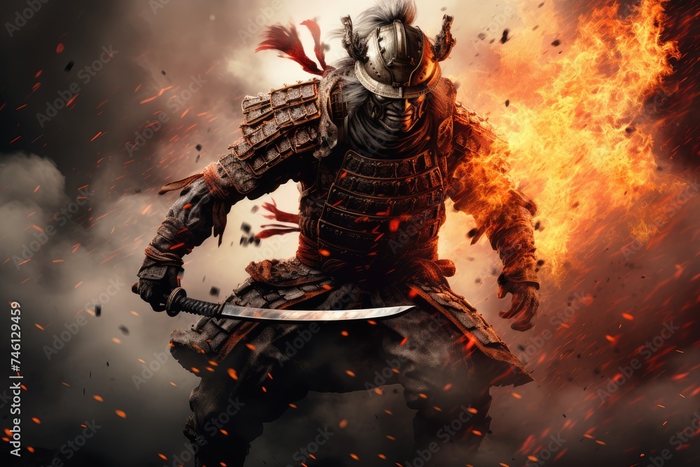 Foto de Samurai Fury: The midst of battle, a badass samurai dons full ...