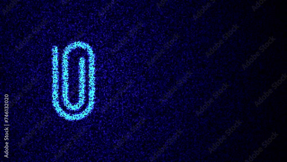 Paper clip icon, motion animation with 4 variations, seven-second ...