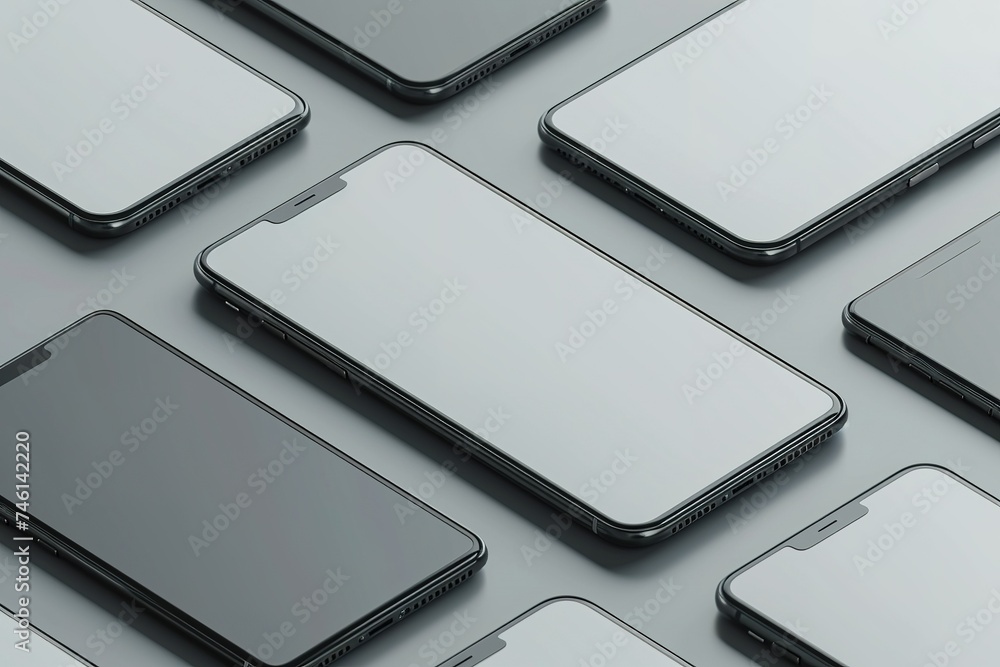 Realistic smartphone mockup. Device UI/UX mockup for presentation ...