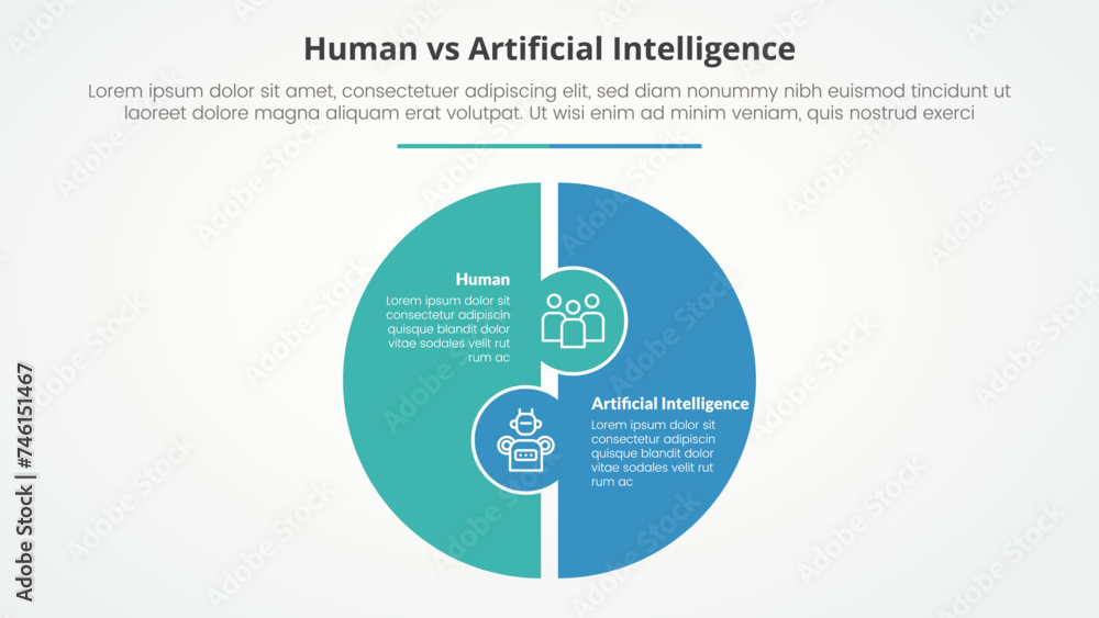 human employee vs ai artificial intelligence versus comparison opposite ...