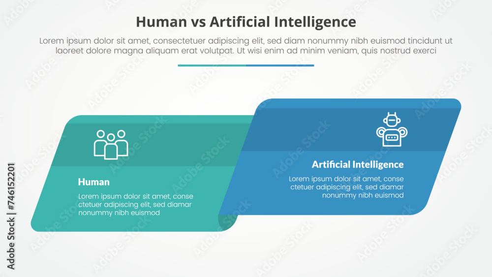 human employee vs ai artificial intelligence versus comparison opposite ...