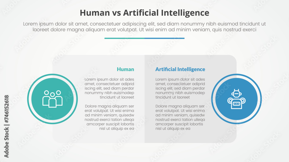 human employee vs ai artificial intelligence versus comparison opposite ...