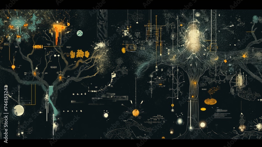 God made a drawing of life path in 2d map of life diagram Stock ...