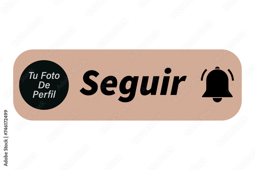 Boton de seguir - Boton de seguir para uso en redes sociales en color ...