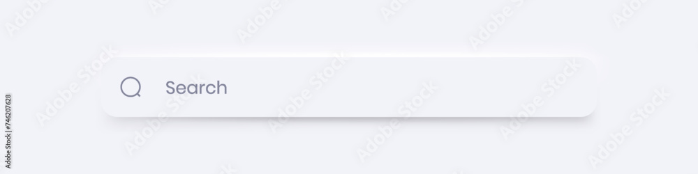 Clean Search bar icon. Neumorphism design. Web search button. Search windows Stock Vector ...