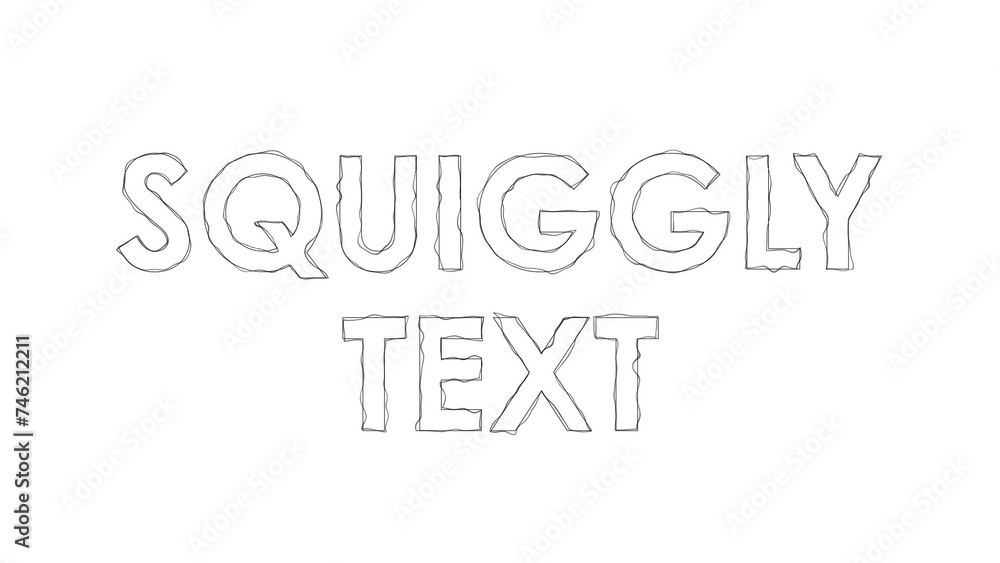 Squiggly Line Scrappy Text Titles Stock Template | Adobe Stock