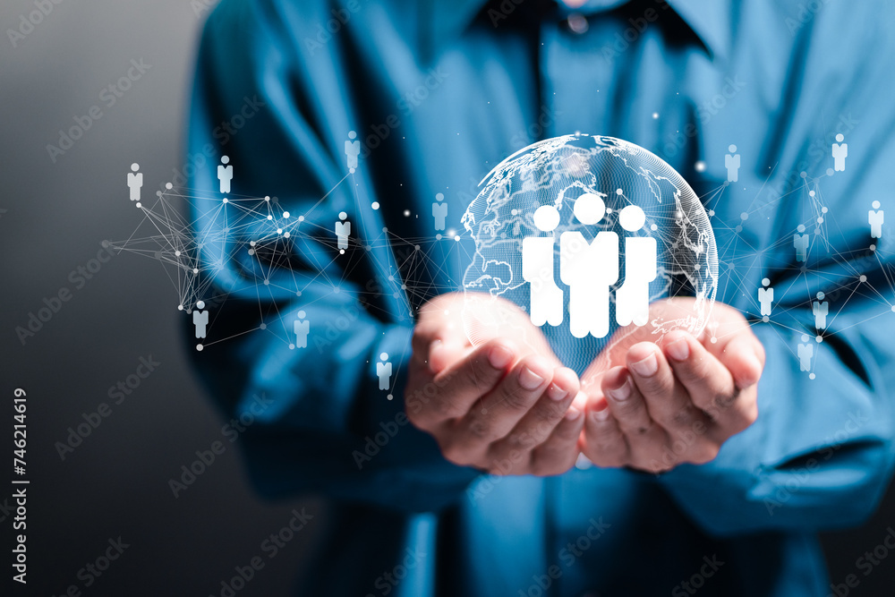 CRM, Customer relationship management. Customer network management and ...