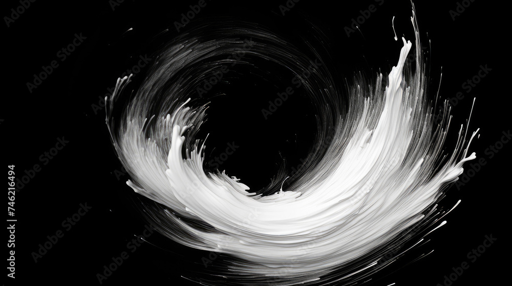 Abstract white ink paint splash spatter splotch splat splatter swirl ...