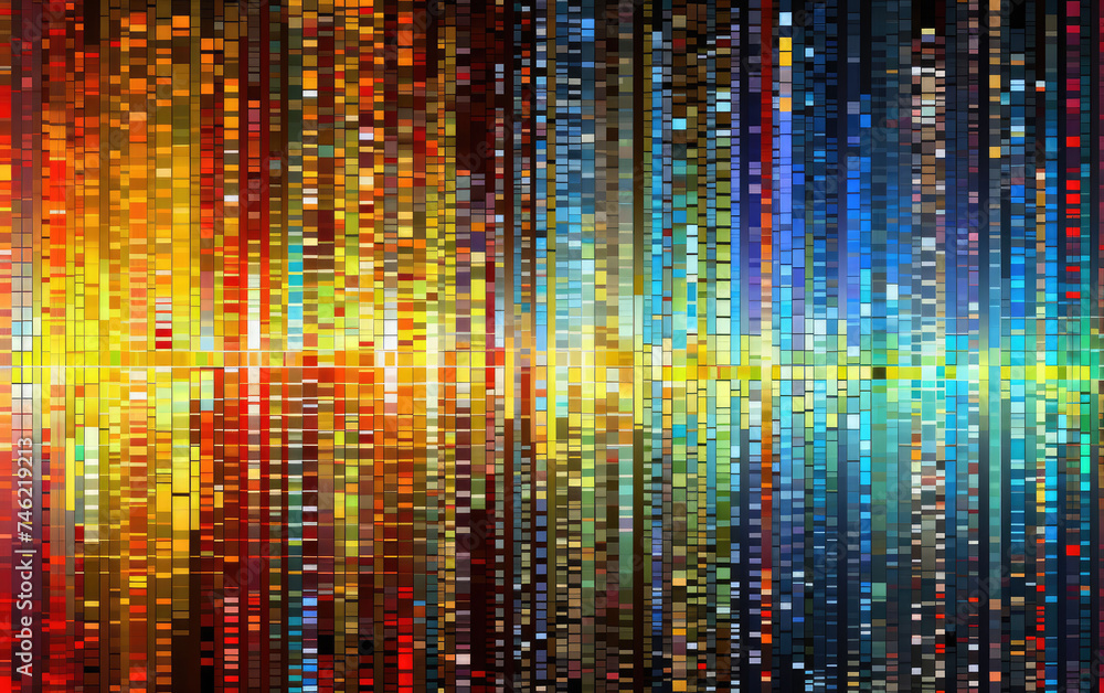 abstract digital futuristic scifi background squares with lights ...