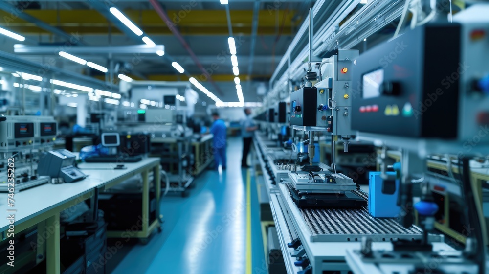 The advanced manufacturing facility is a marvel of automation, with ...