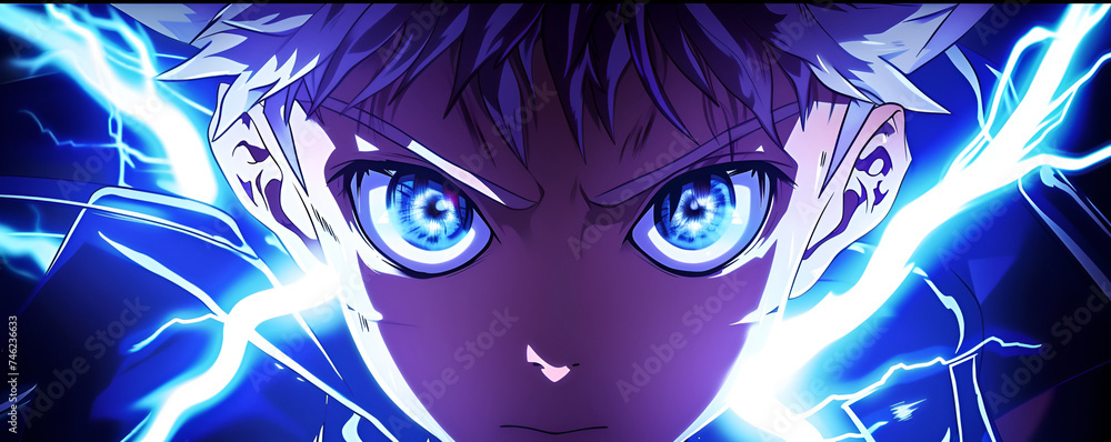 Anime manga beautiful girl, futuristic cyberpunk character in costume ...