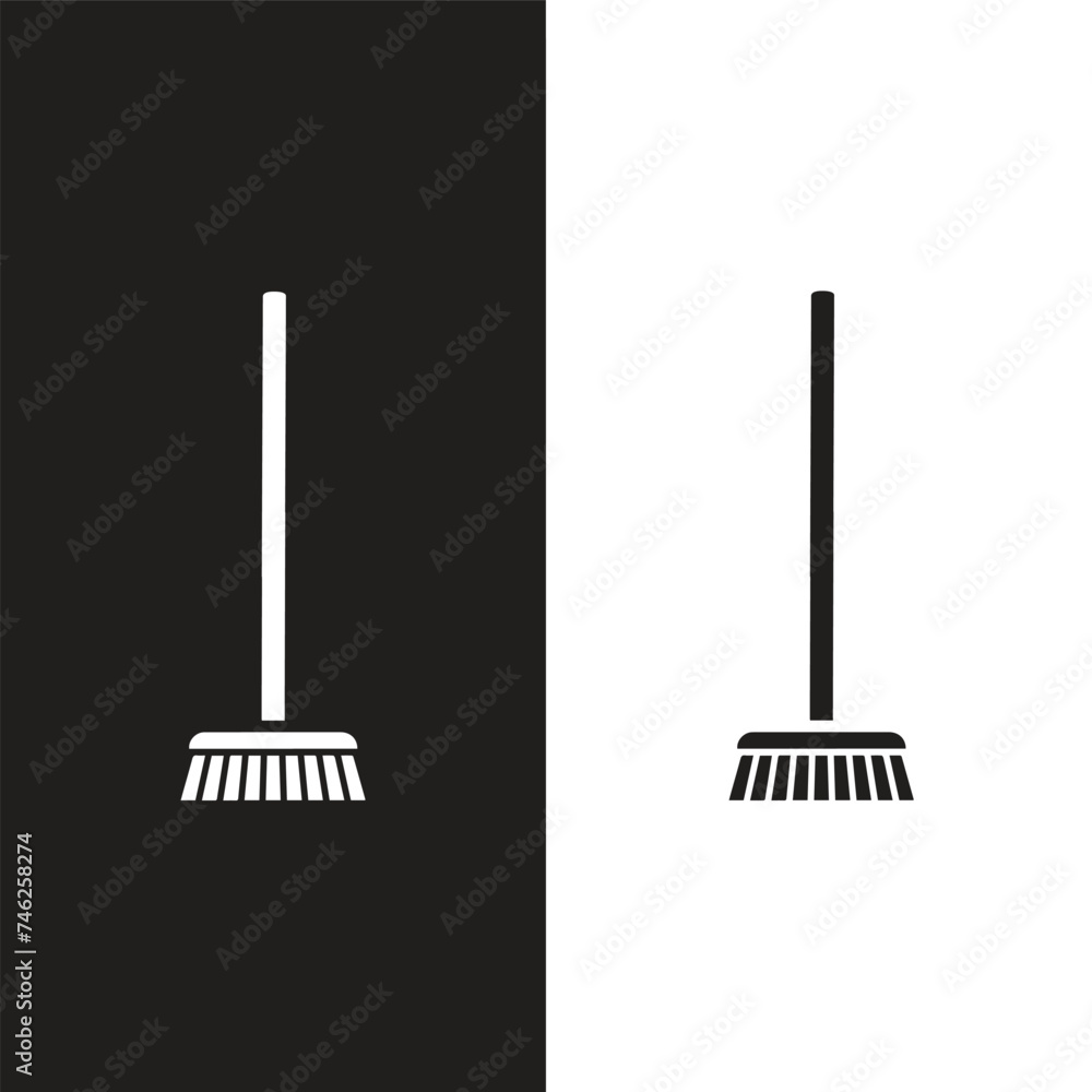 Floor mop icons. Mop And Bucket symbol. Cleaning service signs, vector ...